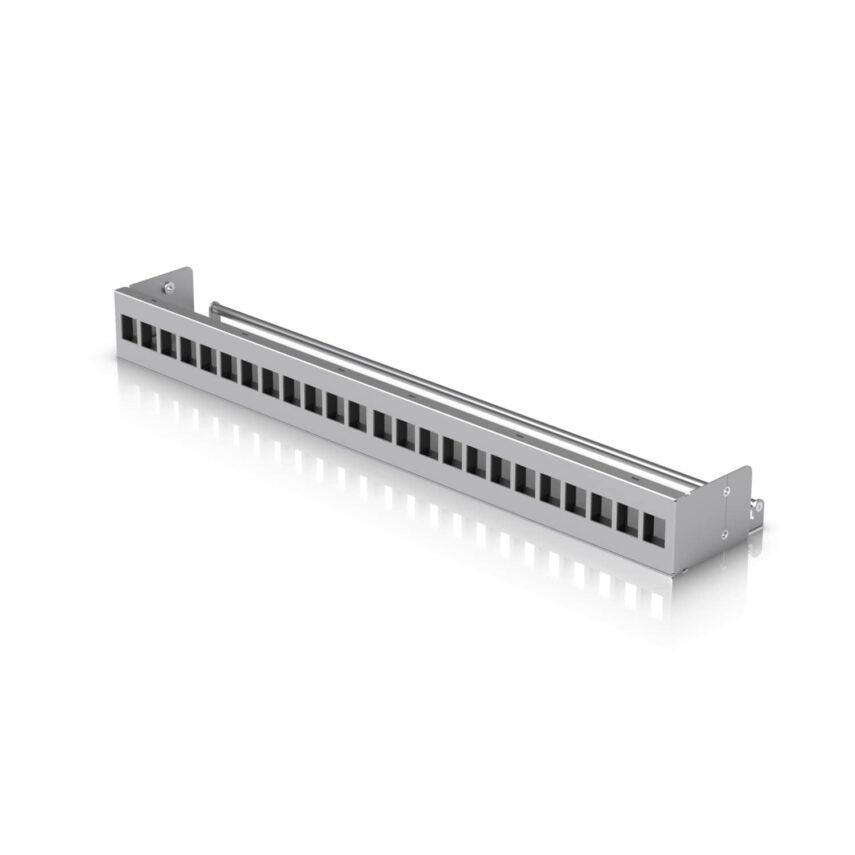 Ubiquiti 24-Port Blank Keystone Patch Panel, Silver, 1U 24-port - Geekworks